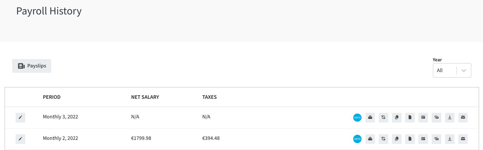 Payroll History Overview – Buddy