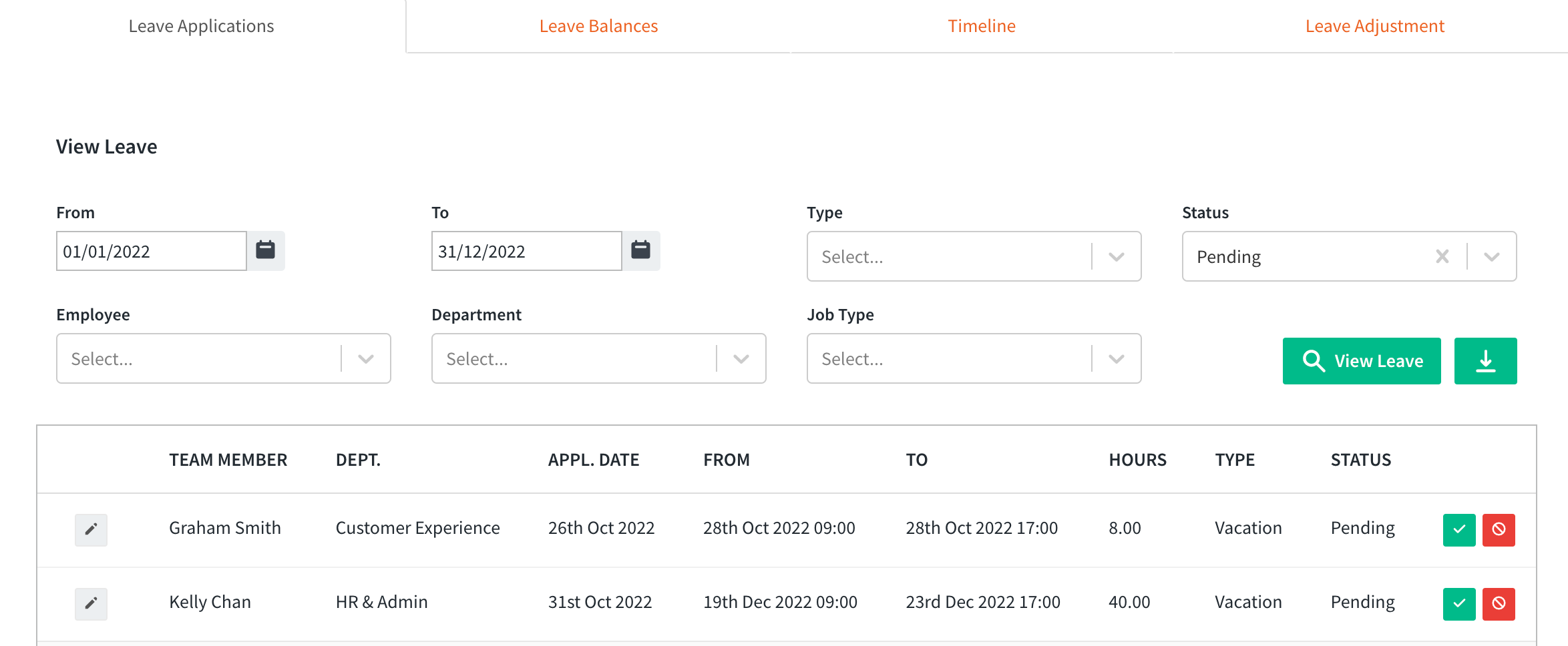 Approving or Editing Leave Applications – Buddy (UK)